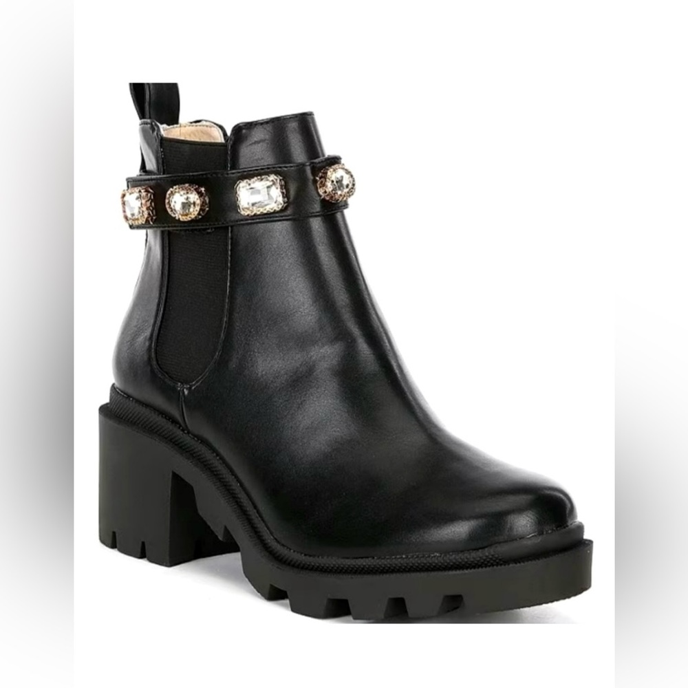 Steve Madden Amulet Jewel Chunky Platform Boots Size 8 - Gem